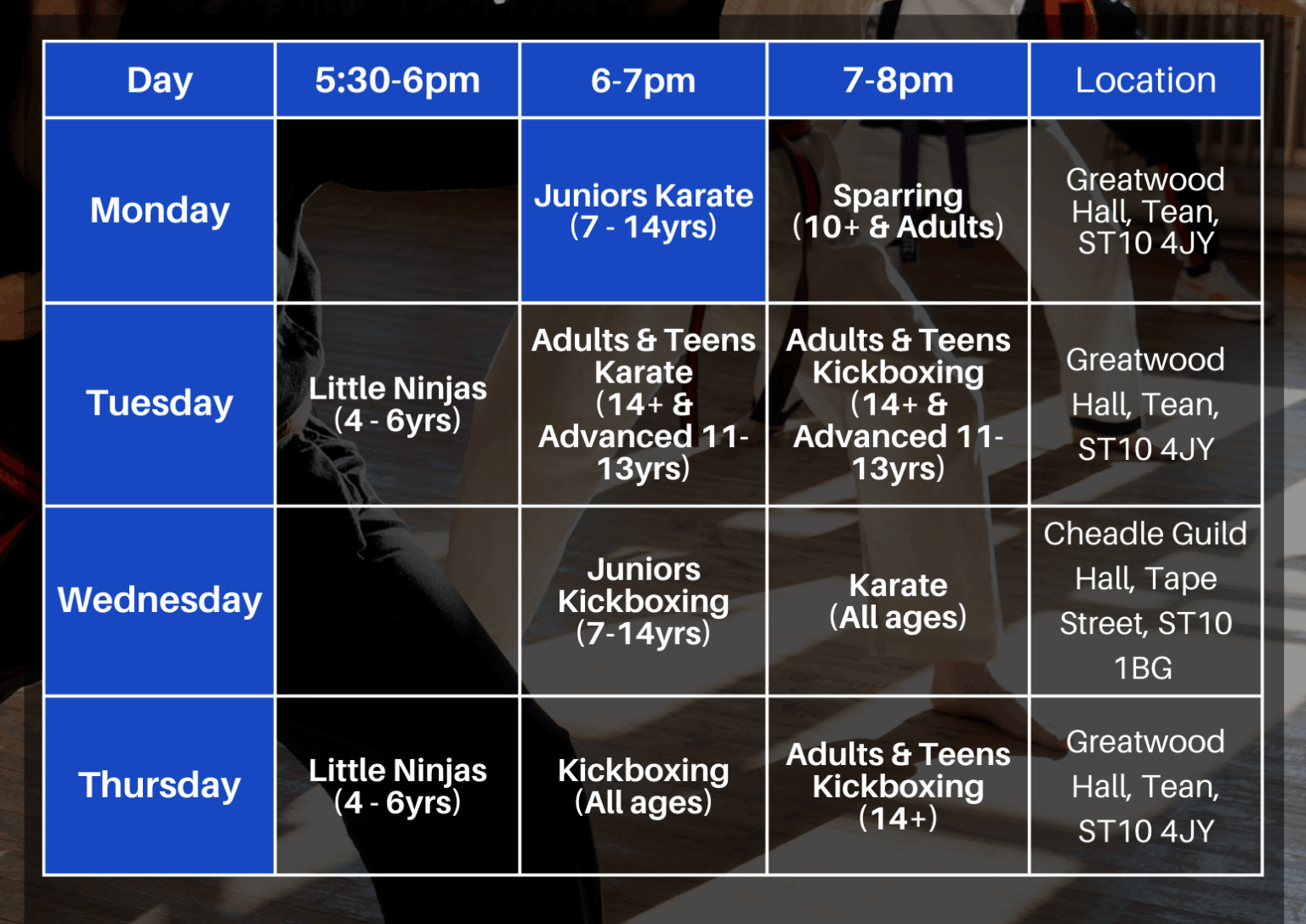 Kids Karate - Junior Karate - Children aged 7 - 14yrs
